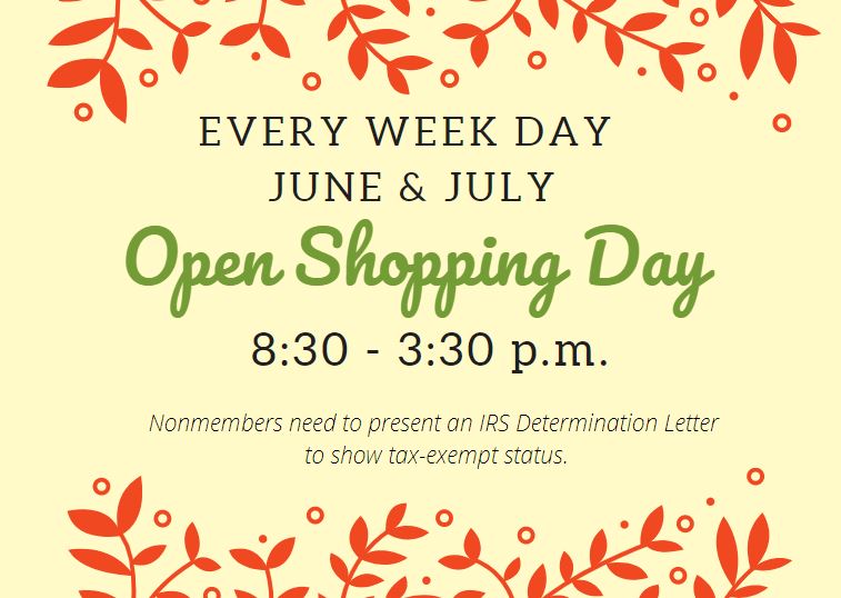 Nonprofit Open Shopping Days Every Day in June and July - Onesource